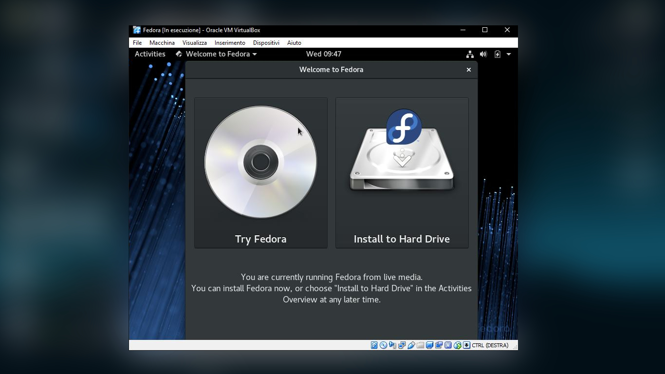 Come installare Fedora 28 Workstation - Falco96