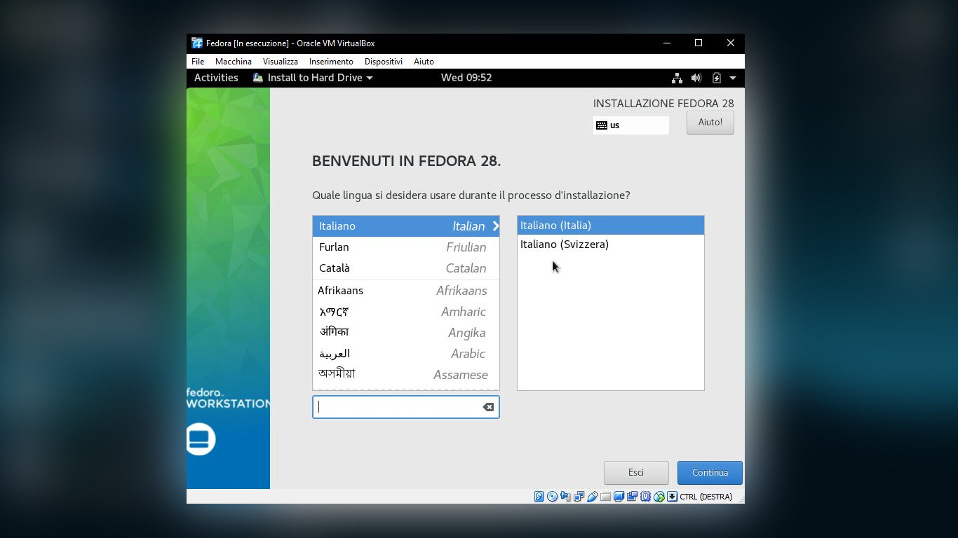 Come installare Fedora 28 Workstation - Falco96